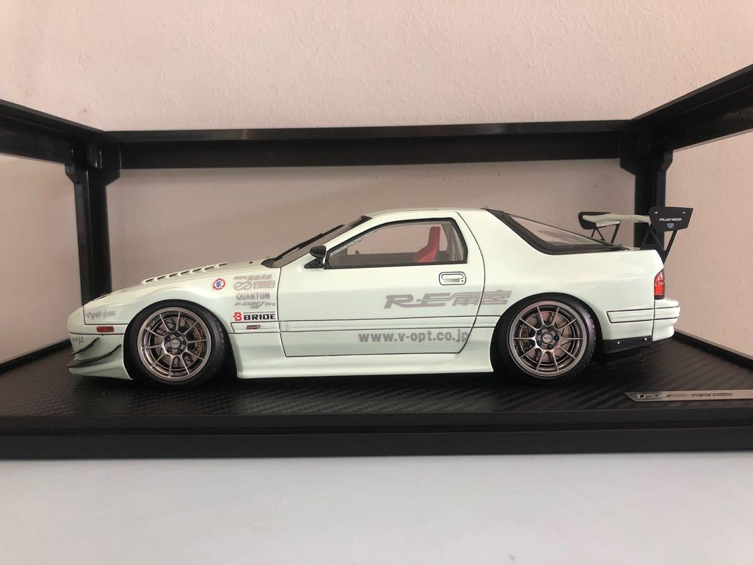 1/18 Ignition Model Mazda RX-7 (FC3S) RE Amemiya White, Hobbies & Toys, Toys & Games on Carousell