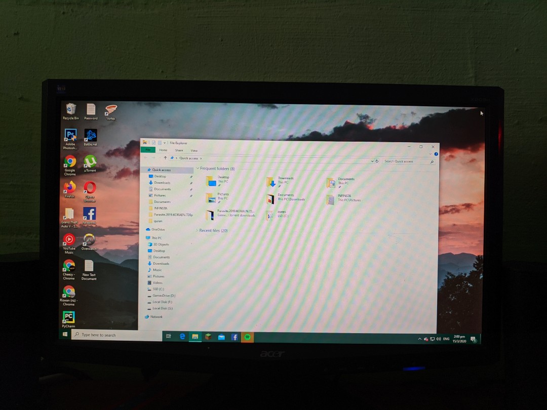 ACER X203H monitor, Computers & Tech, Parts & Accessories, Monitor ...