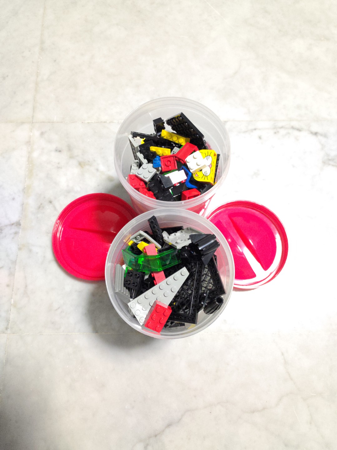 Assorted LEGO pieces (both containers), Hobbies & Toys, Toys & Games on ...