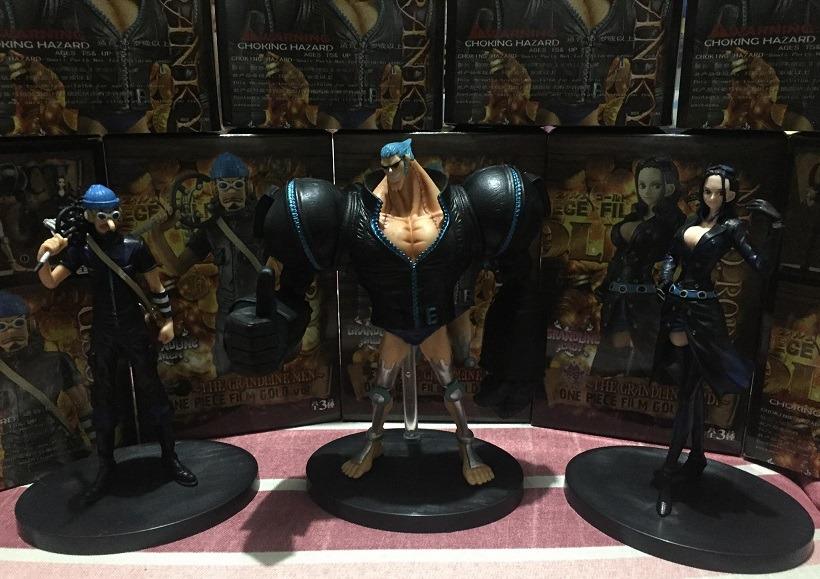 (BL) One Piece Gold, Black Edition Franky, Robin & Usopp Action Figures ...