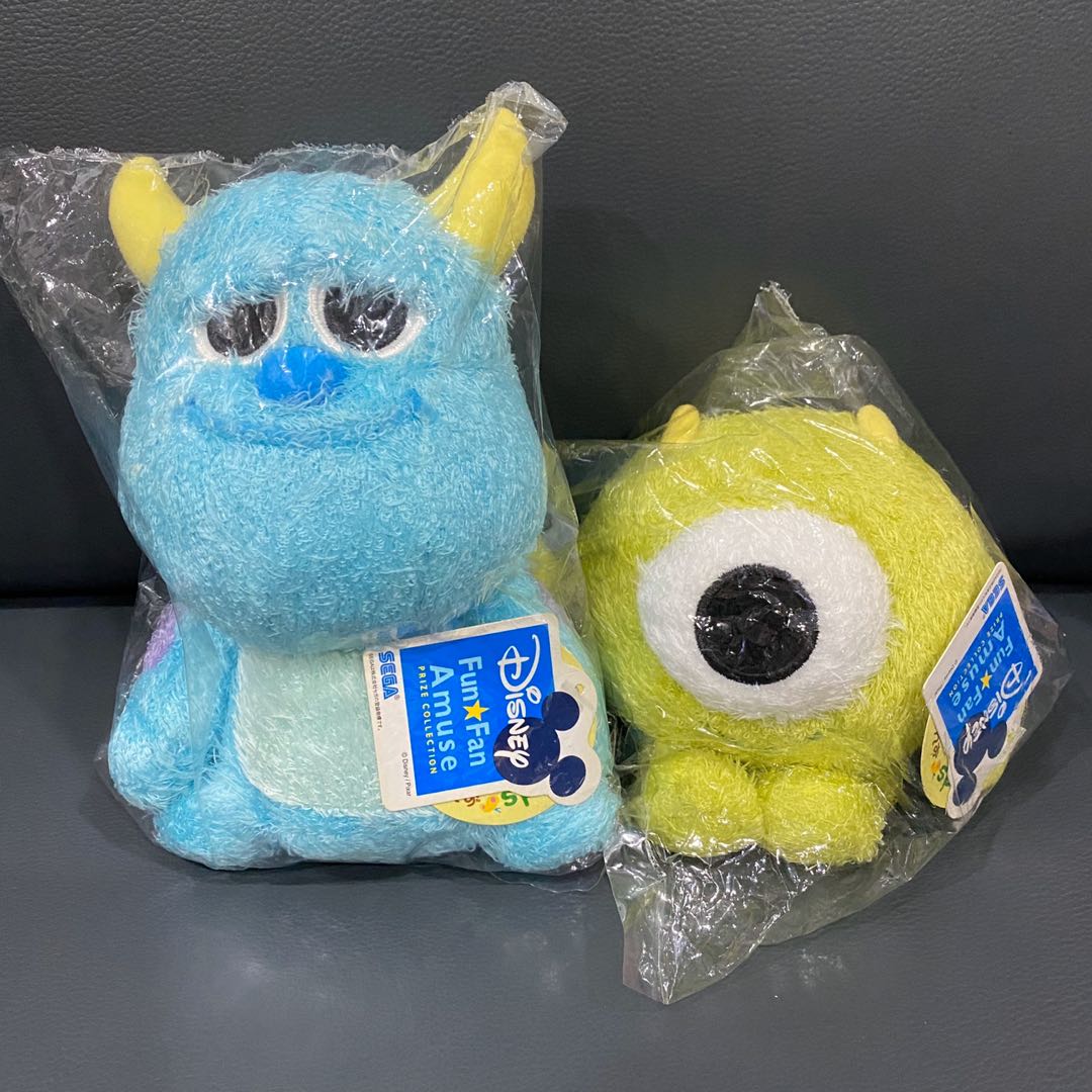 Disney sega Noco noco noconoco Pixar monsters inc mike and Sulley beanie plush, Hobbies & Toys ...