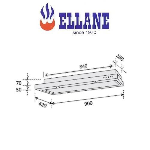 ELLANE EH-2980 90CM STAINLESS STEEL SLIMLINE HOOD, TV & Home Appliances ...
