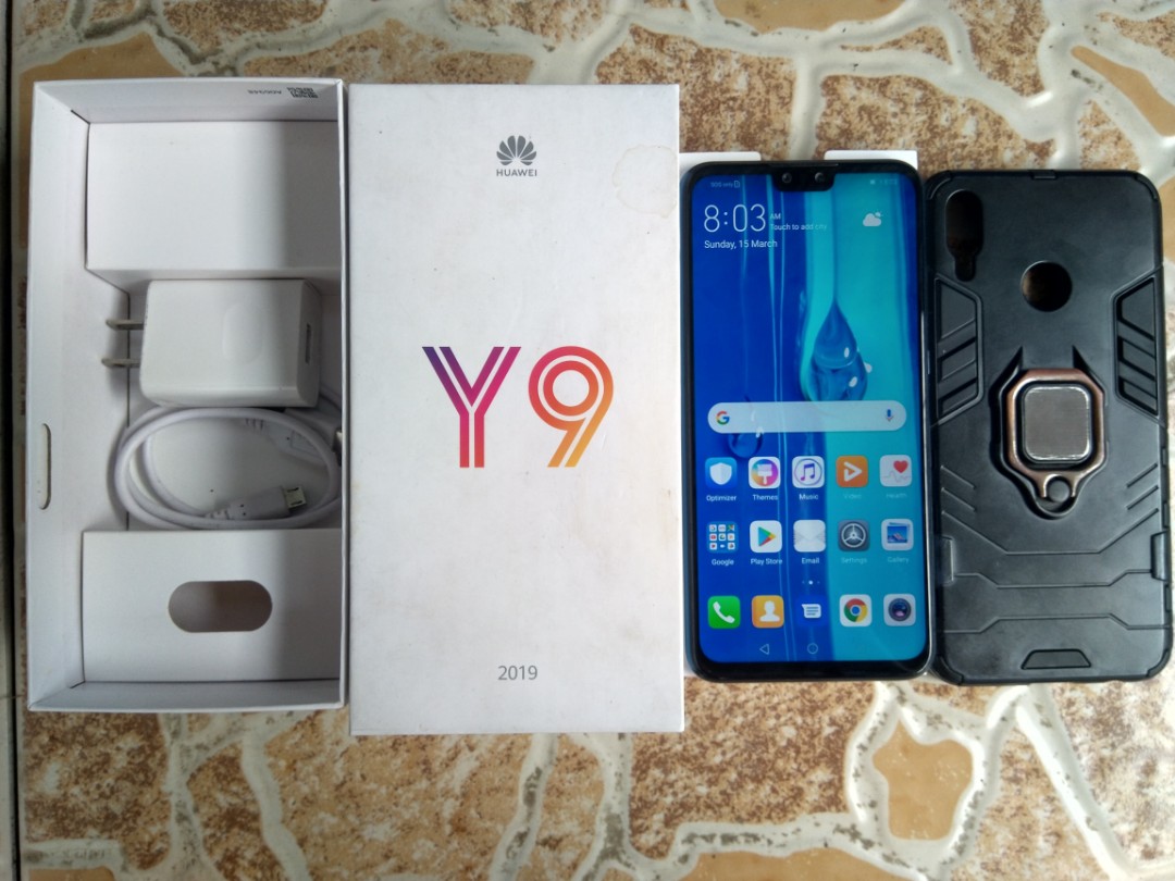 Huawei Y9 blue 64gb semi complete original, Mobile Phones & Gadgets ...