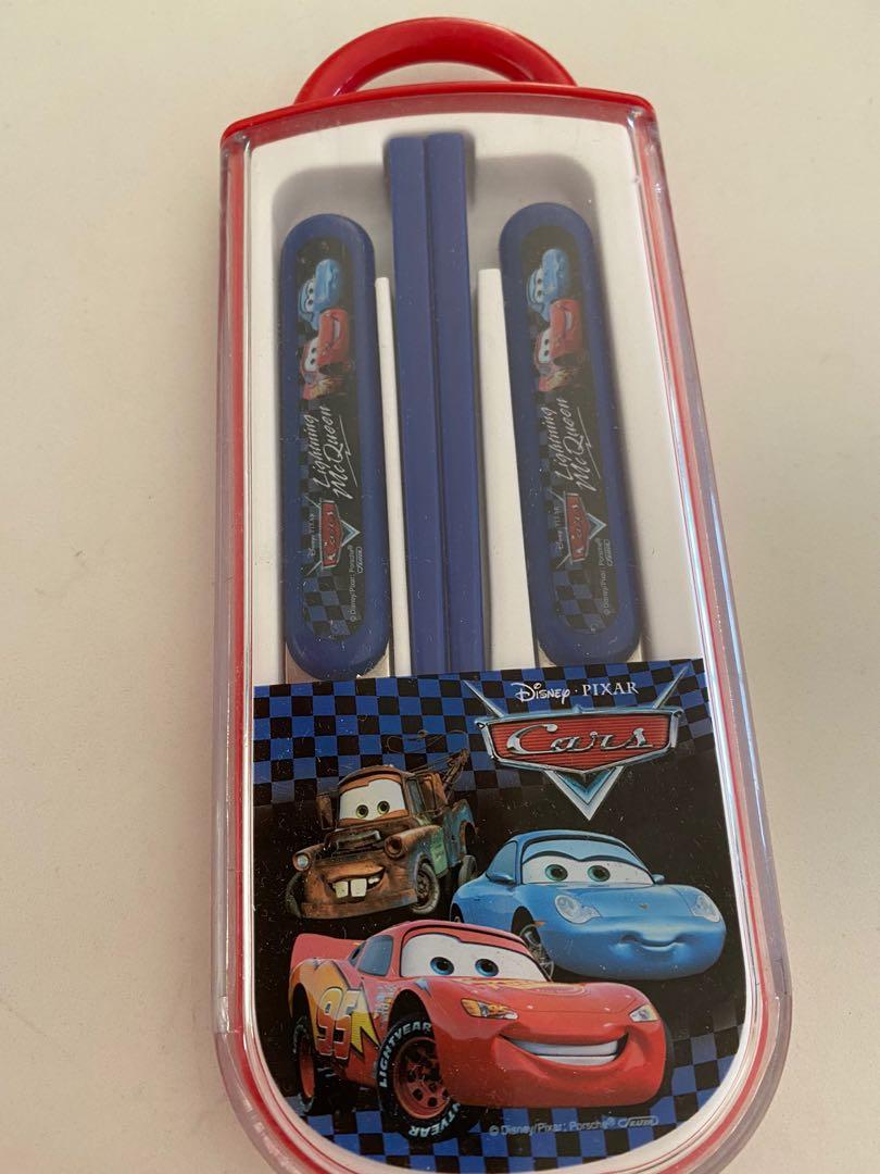 Lightning McQueen fork, spoon and chopstick set, Babies & Kids, Nursing ...