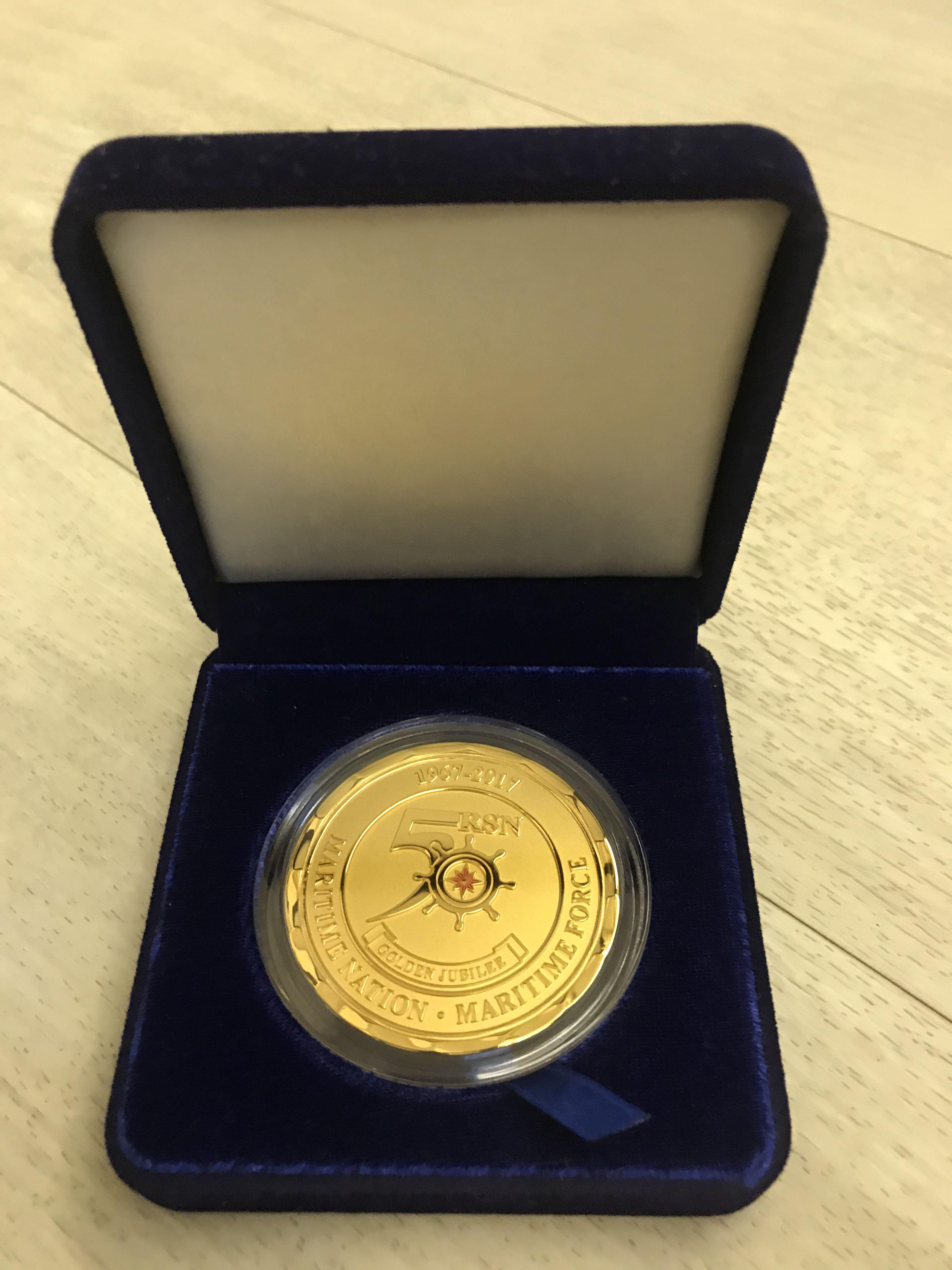 Limited Edition RSN Singapore Navy Commemorative Gold Coin Golden ... Limited Edition RSN Singapore Navy Commemorative Gold Coin Golden ...