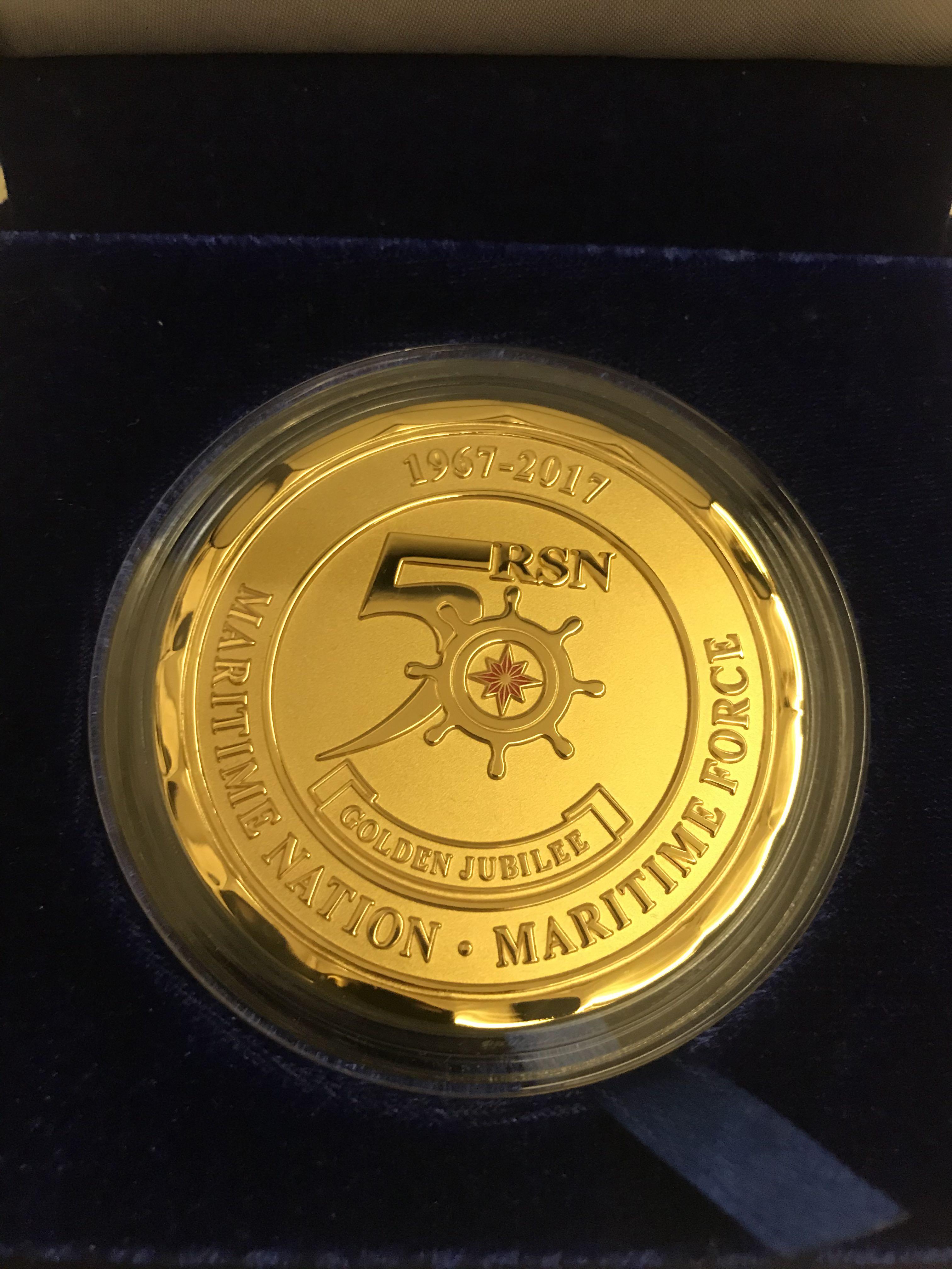 Limited Edition RSN Singapore Navy Commemorative Gold Coin Golden ... Limited Edition RSN Singapore Navy Commemorative Gold Coin Golden ...