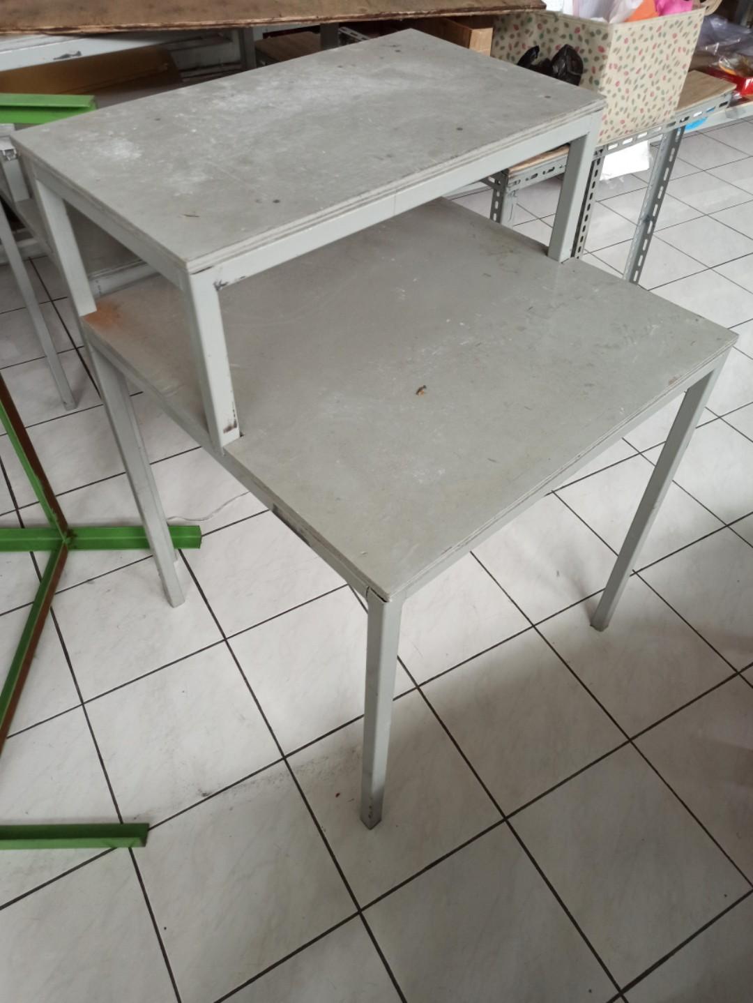 Meja tingkat bekas pabrik besi tebal ex pabrik, Perabotan Rumah di ...