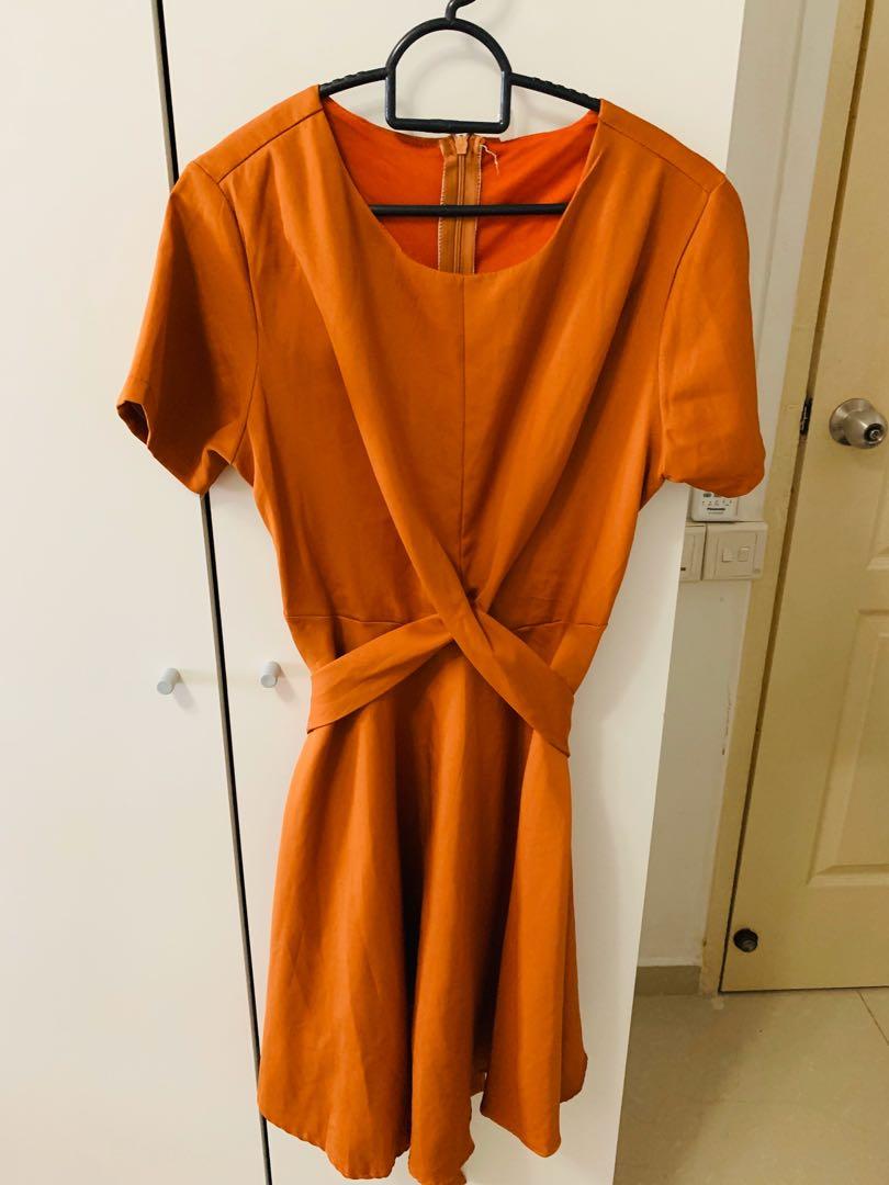 Orange dress, Women's Fashion, Dresses & Sets, Dresses on Carousell