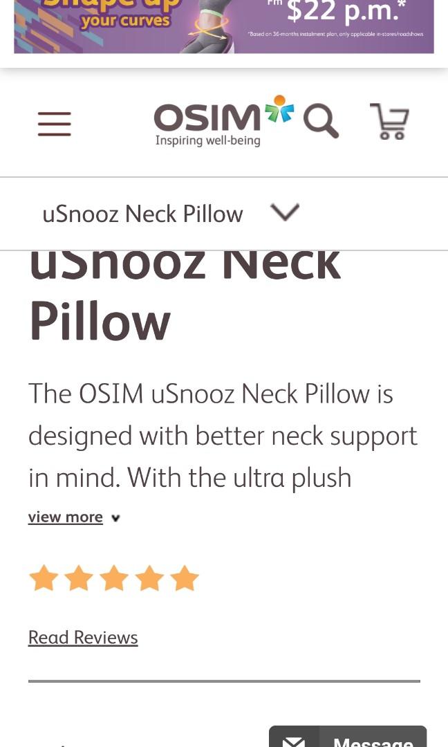 OSIM uSnooz Neck pillow (NEW), Health & Nutrition, Massage Devices on ...