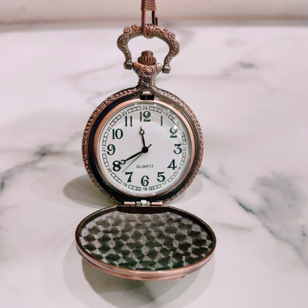 Raven Design Bronze Quartz movement Pocket Watch, Vintage ...