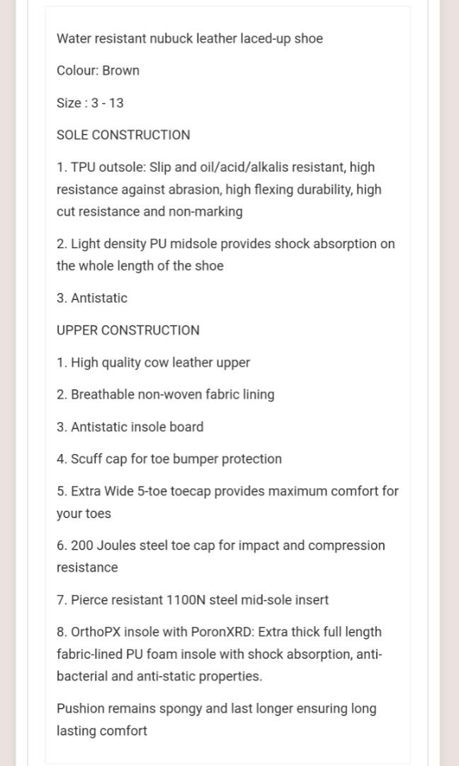 Safety Shoe, Men's Fashion, Footwear, Boots on Carousell