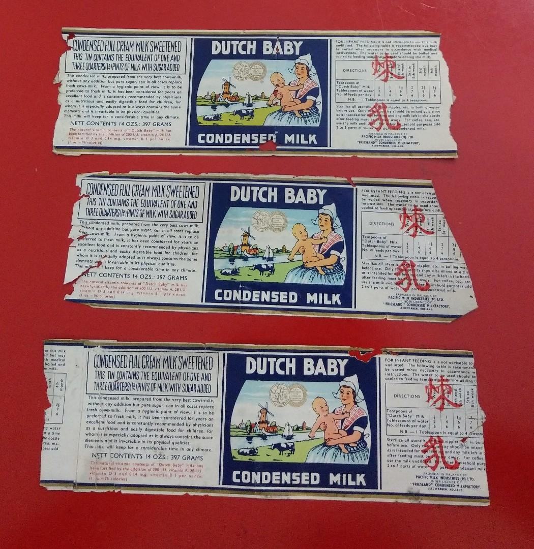 vintage milk labels from Dutch Baby milk, Hobbies & Toys, Memorabilia ...