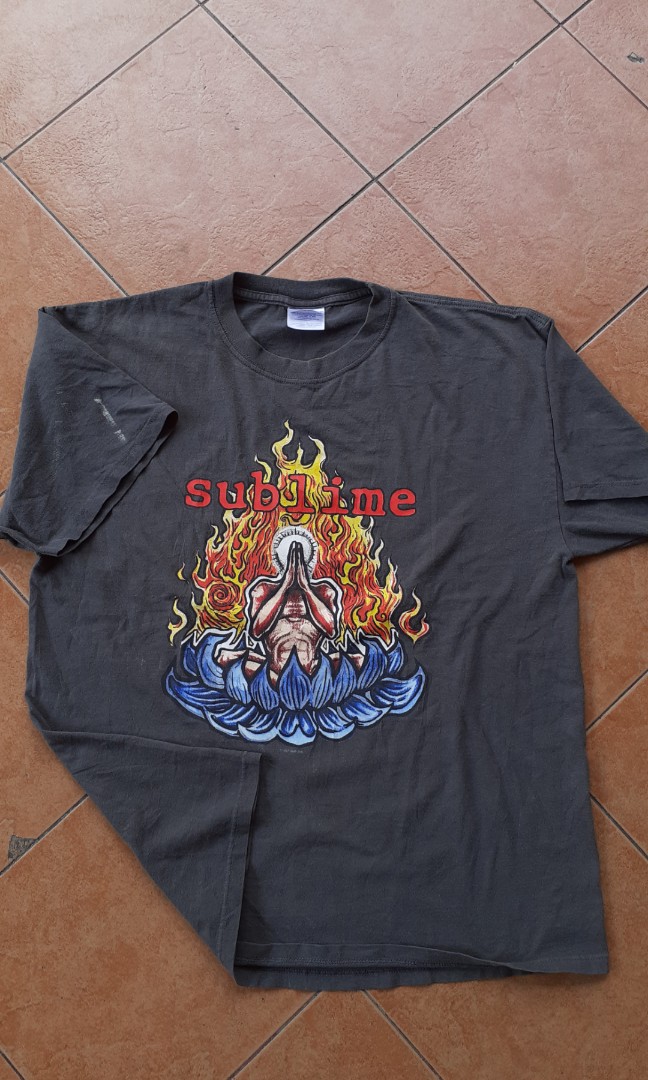 Vintage sublime flaming lotus, Men's Fashion, Tops & Sets, Formal ...