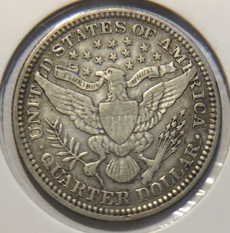 1907 USA 1/4 Dollar ( Barber Quarter), Hobbies & Toys, Collectibles ...