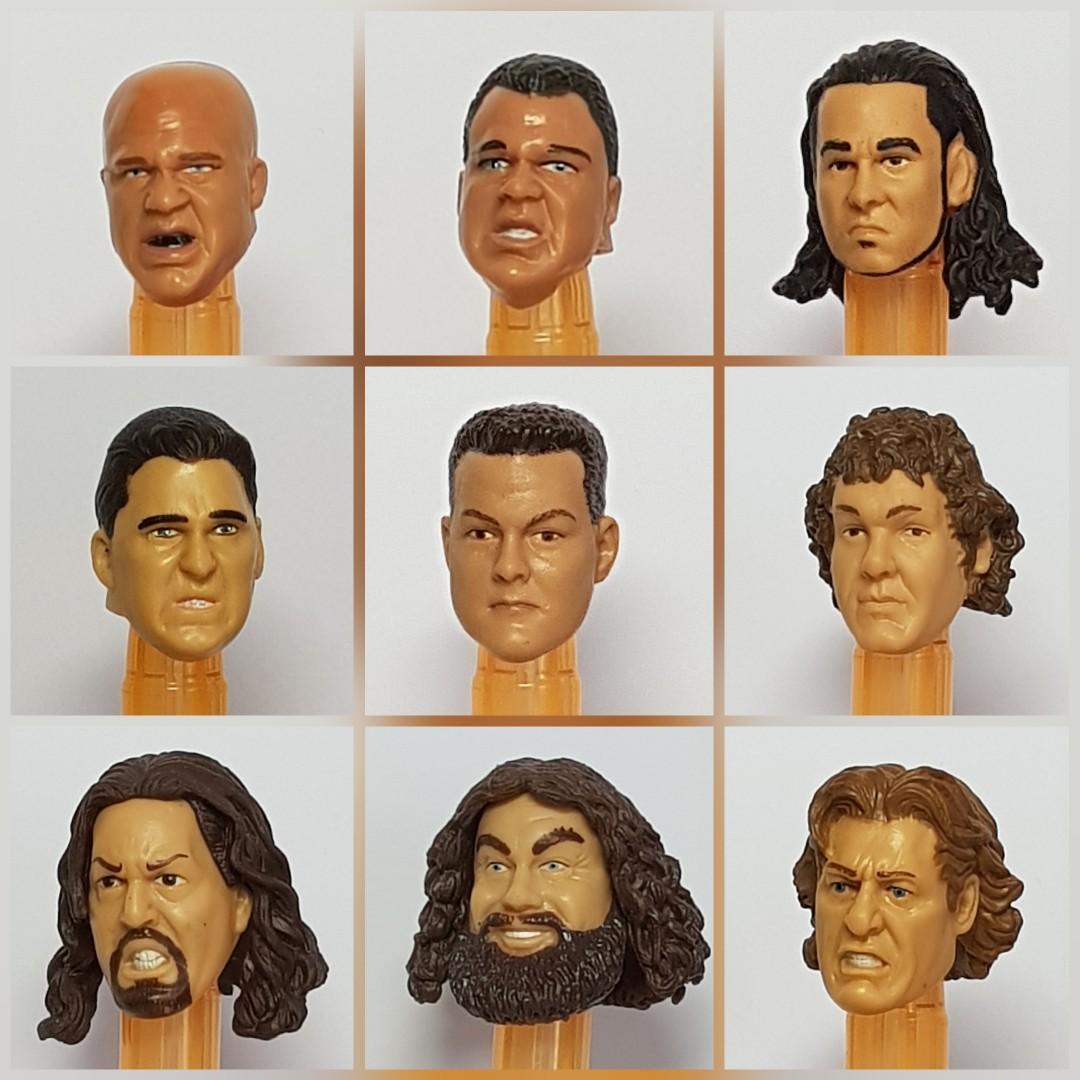 42 Head Sculpts to Choose From for Mattel WWE Elite Basic wrestling ...