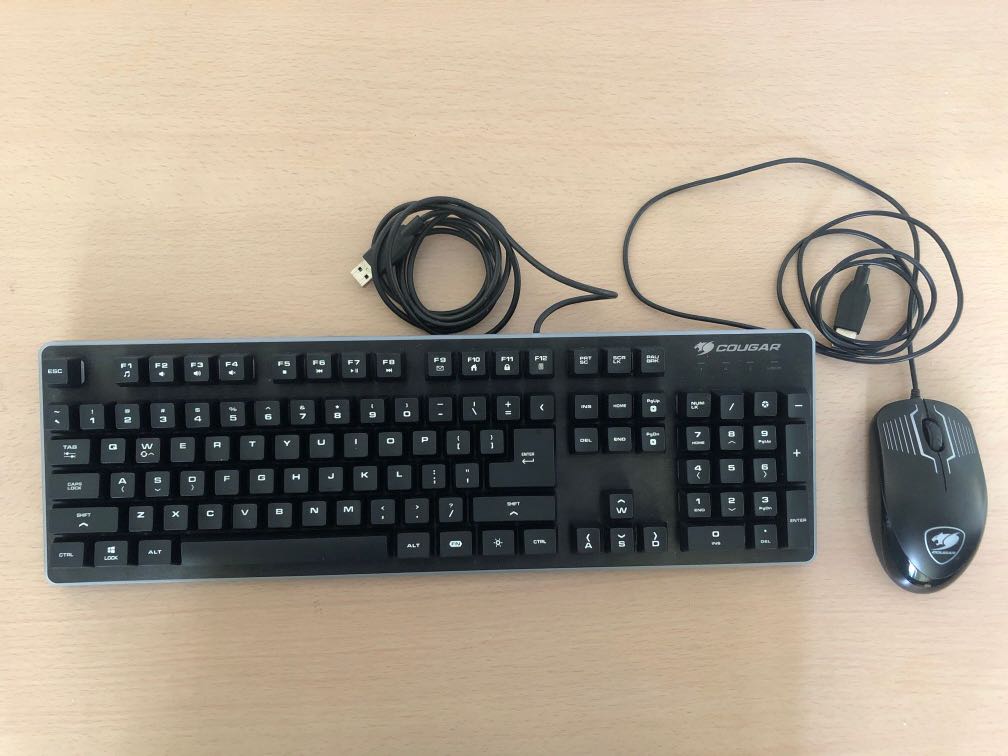 Cougar Death Fire keyboard and mouse set RGB, 電腦＆科技, 電腦周邊及配件, 電腦鍵盤及相關產品 ...