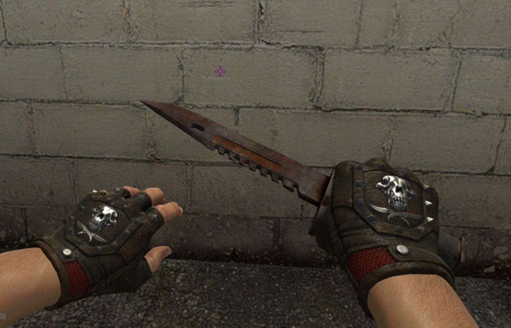 CSGO m9 bayonet rust coat Glove set, Video Gaming, Gaming Accessories ...