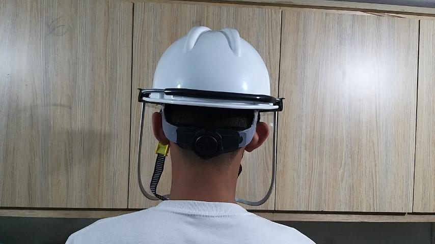 Full Face Mask Mouth Guard Shield Saliva Cove Self Protection Hard Hat ...