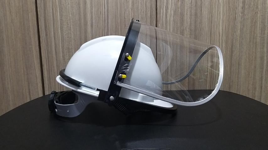 Full Face Mask Mouth Guard Shield Saliva Cove Self Protection Hard Hat ...