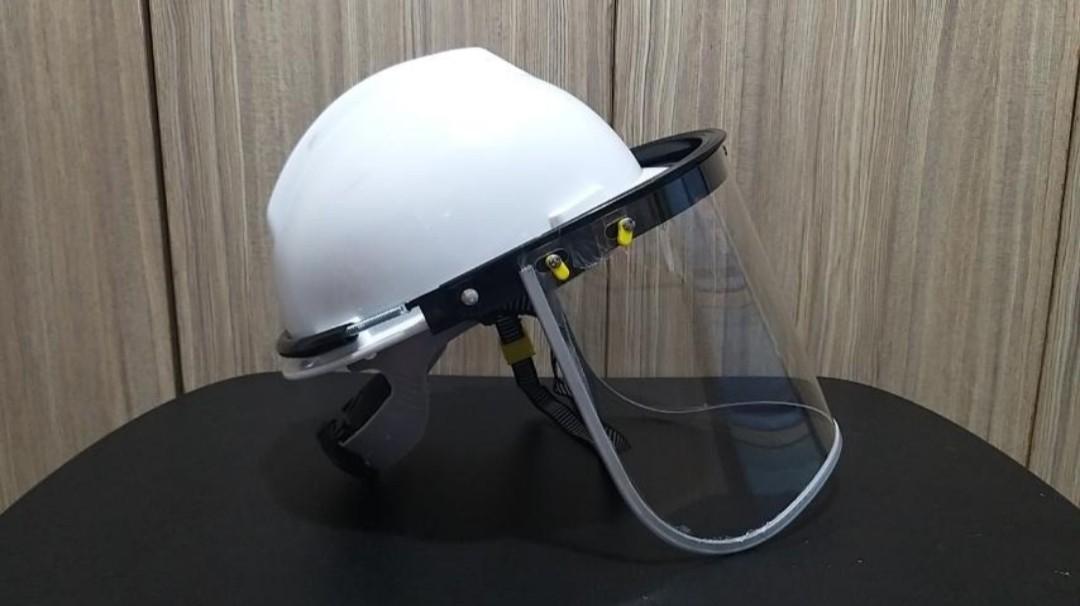 Full Face Mask Mouth Guard Shield Saliva Cove Self Protection Hard Hat ...