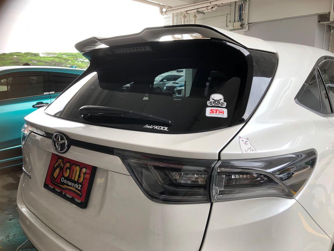 GMS # Harrier spoiler, Car Accessories, Accessories on Carousell