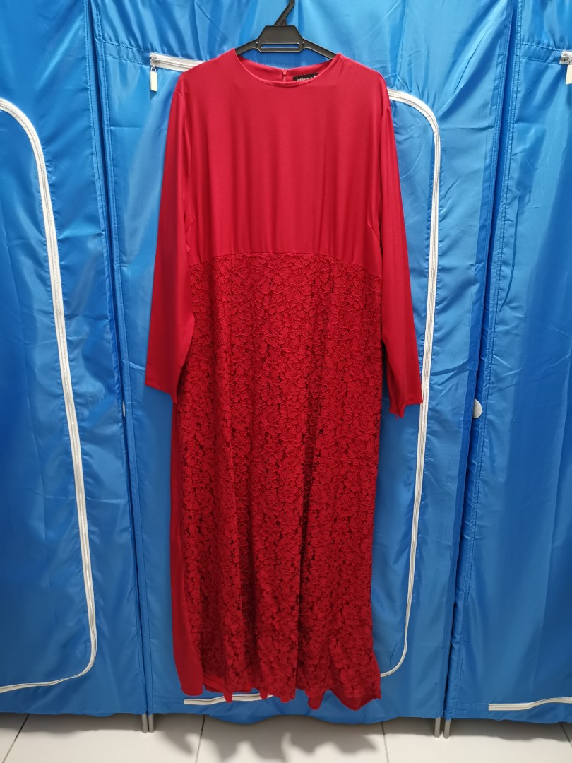 Plus size Red Modern Long Dress, Women's Fashion, Tops, Blouses on ...