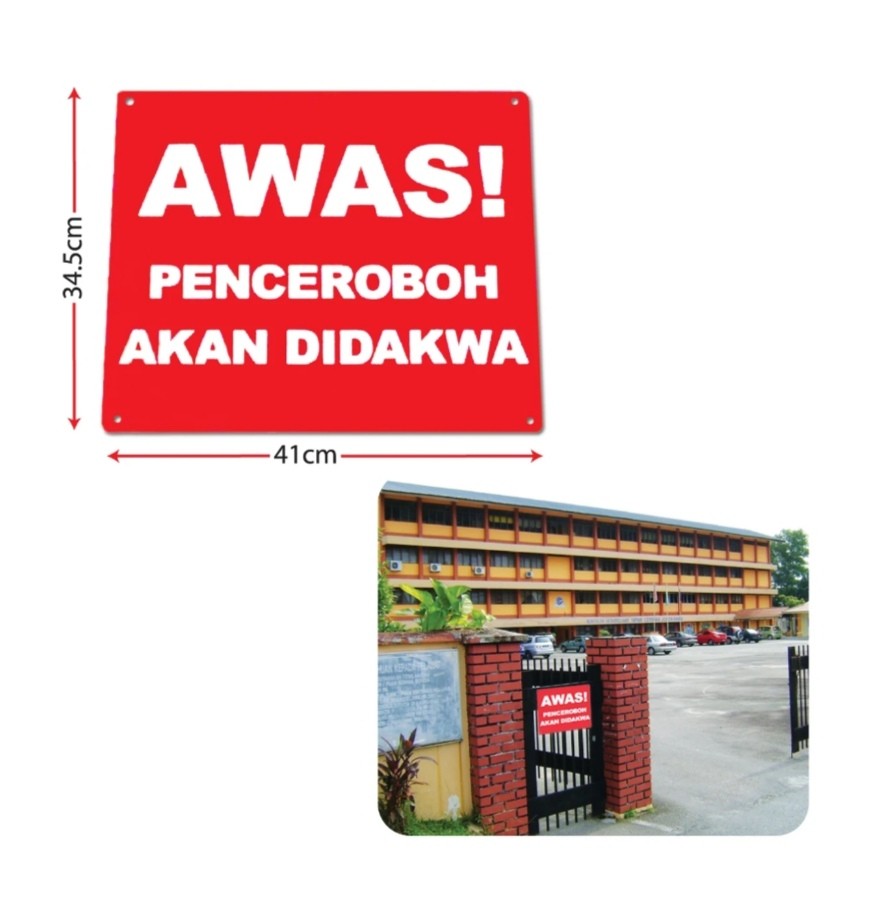 PS-Papan Tanda 'Awas!', Hobbies & Toys, Stationery & Craft, Stationery ...