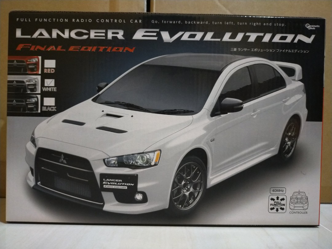 RC Mitsubishi Lancer Evolution X Final Edition (White), Hobbies & Toys ...