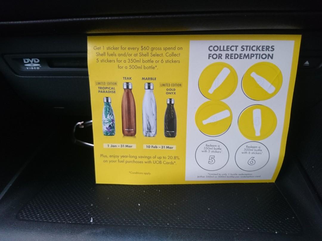 Shell Sticker Oasis Bottle, Everything Else on Carousell