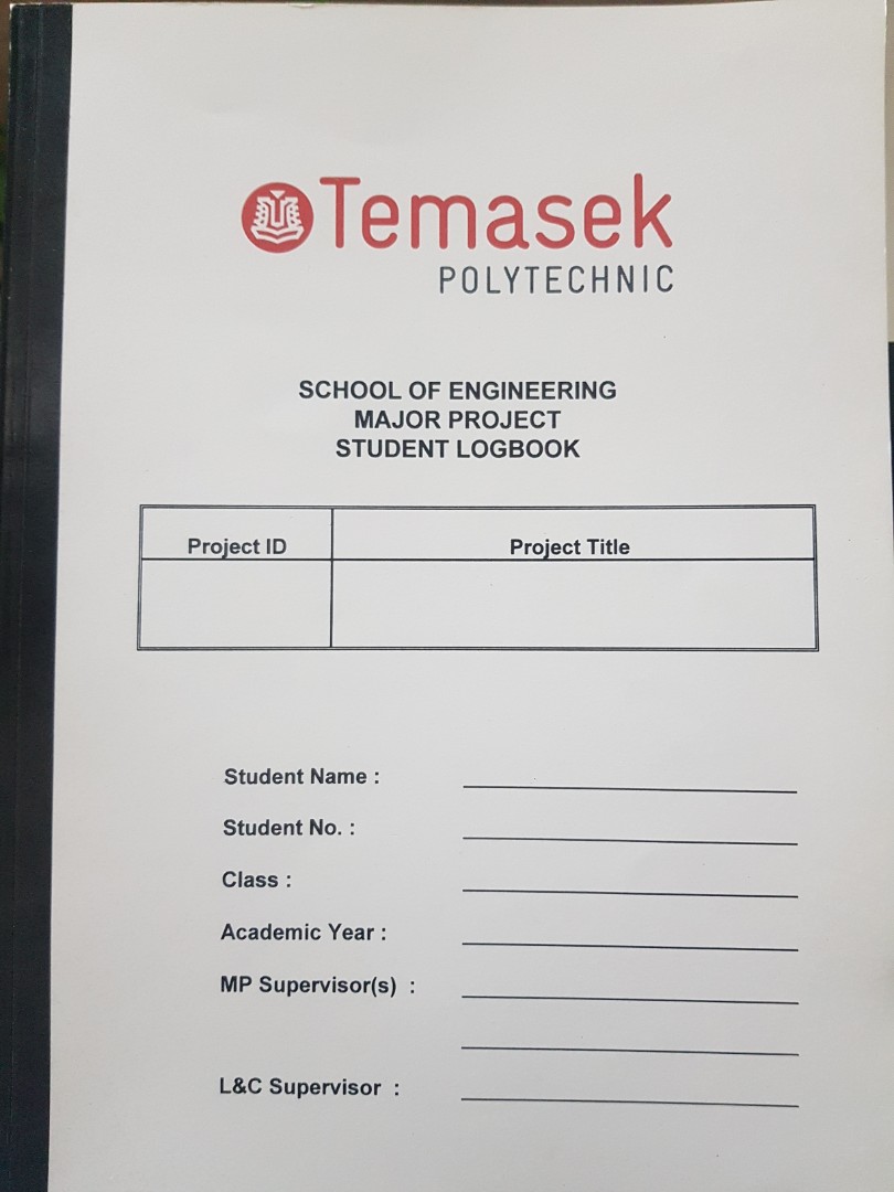 Temasek Poly Major Project Logbook, Computers & Tech, Office & Business ...