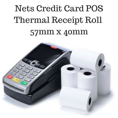 Credit Card Machine- Roll Receipt (1 pack 10 rolls), Hobbies & Toys ...