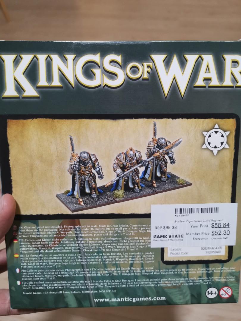Warhammer Kings of War Ogre Palace Guard, Hobbies & Toys, Toys & Games ...