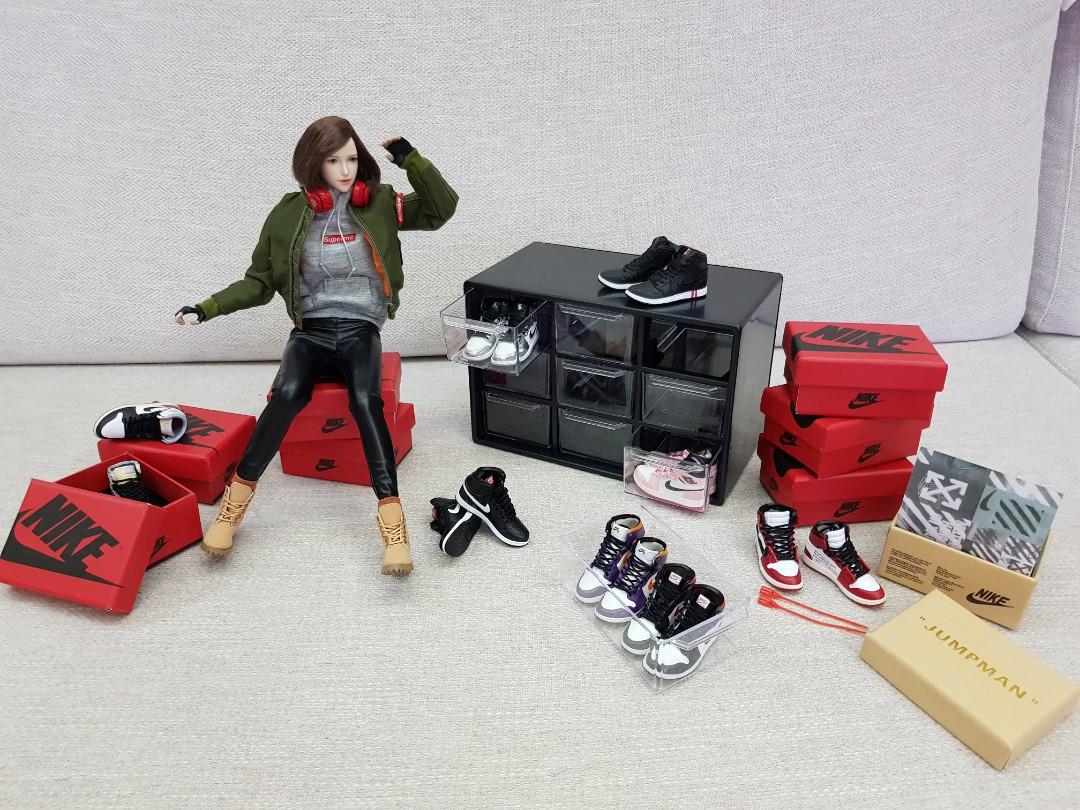 [Stock]1/6 Shoe Box [Rack / Air Jordan / AJ1 / Kitbash / TBLeague Male ...