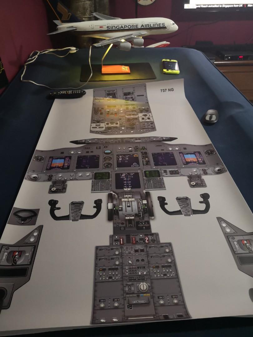 Cockpit Boeing 737 NG Poster "Large 1.2m x 0.67m", Everything Else on ...