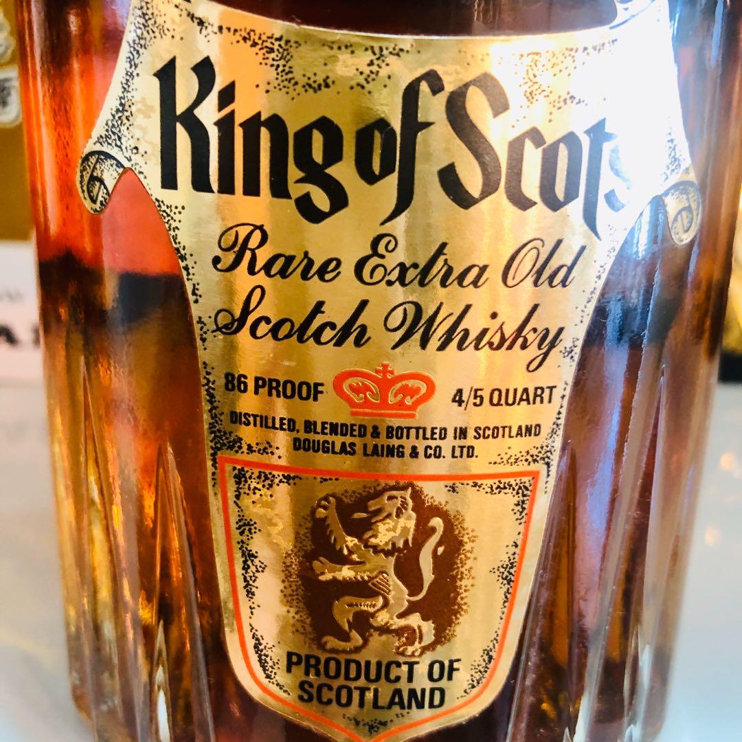 King of Scots Old Scotch Whisky with metal chain 750ml, Food & Drinks, Beverages on Carousell