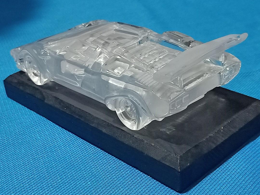 Lamborghini Countach Glass Crystal Model Car Paperweight, Hobbies ...