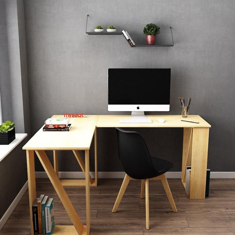 MYSEAT.sg LUX Solid Wood Study Table, Furniture, Tables & Chairs on ...