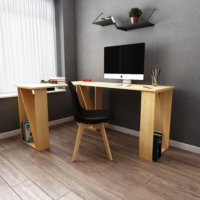 MYSEAT.sg LUX Solid Wood Study Table, Furniture, Tables & Chairs on ...