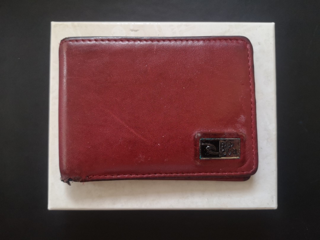 Red Bifold Wallet, Men's Fashion, Watches & Accessories, Wallets & Card ...