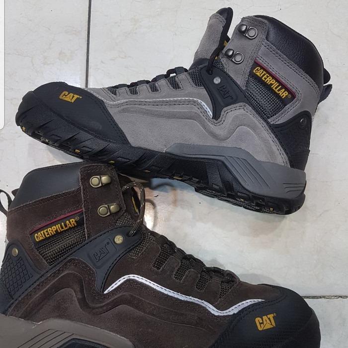 Sepatu Safety Caterpillar Pursuit High Cut Cokelat, Fesyen Pria, Sepatu ...