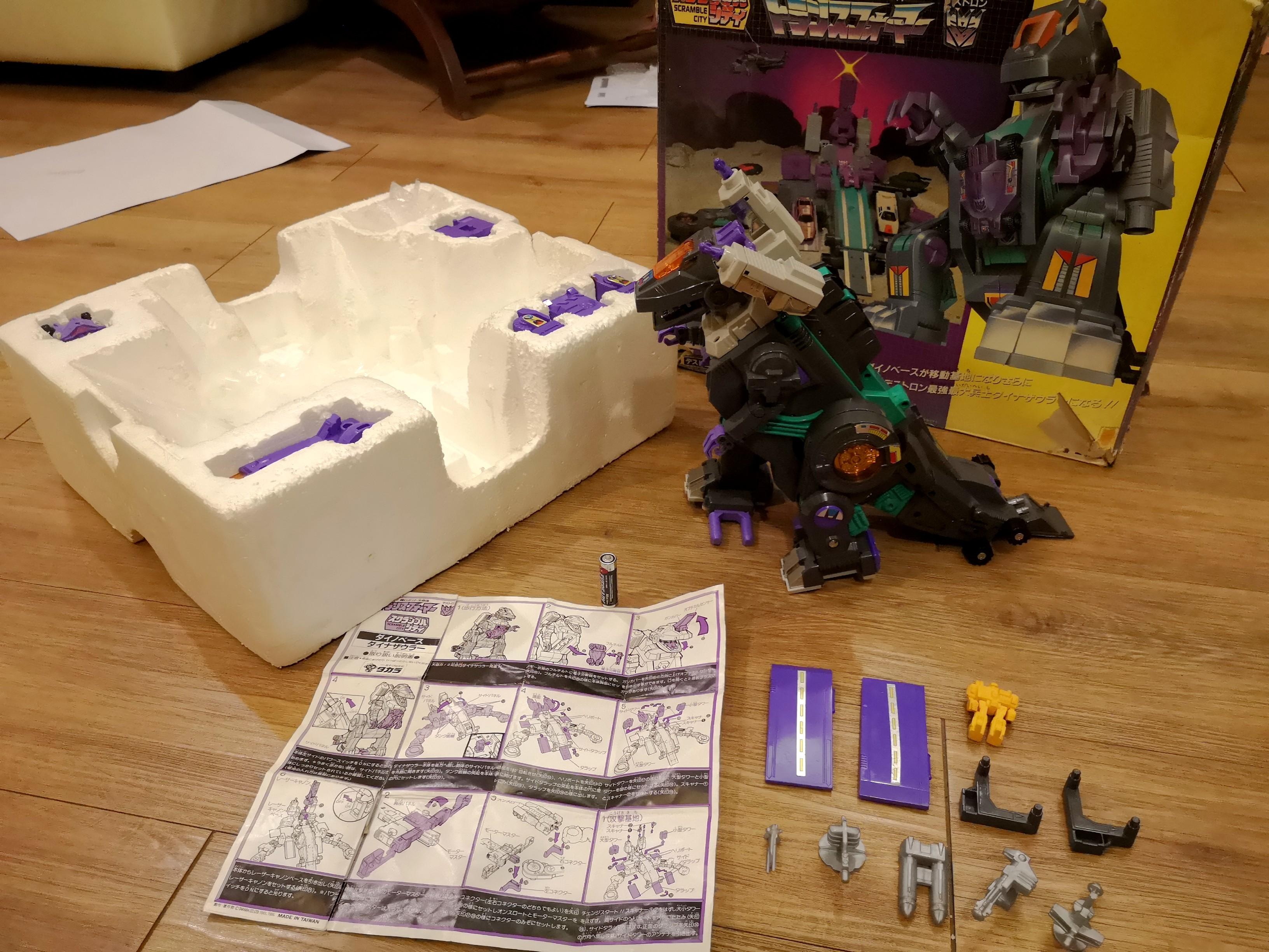 Takara Vintage 1986 Transformers G1 Trypticon D-63 Scramble City BIB 99 ...