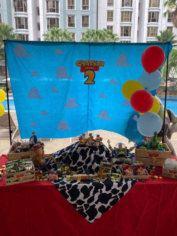 Toy story Party backdrop, Hobbies & Toys, Stationery & Craft, Occasions ...
