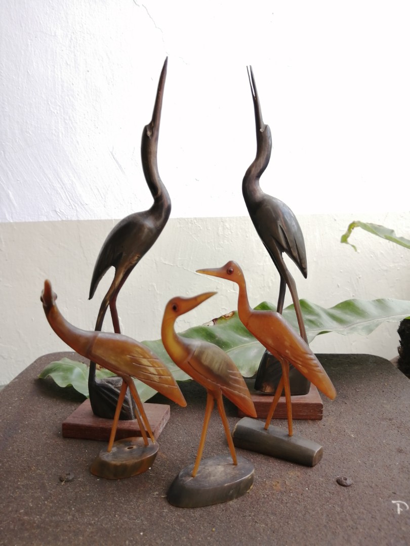 Vintage Bone Carving of Storks, Hobbies & Toys, Memorabilia ...