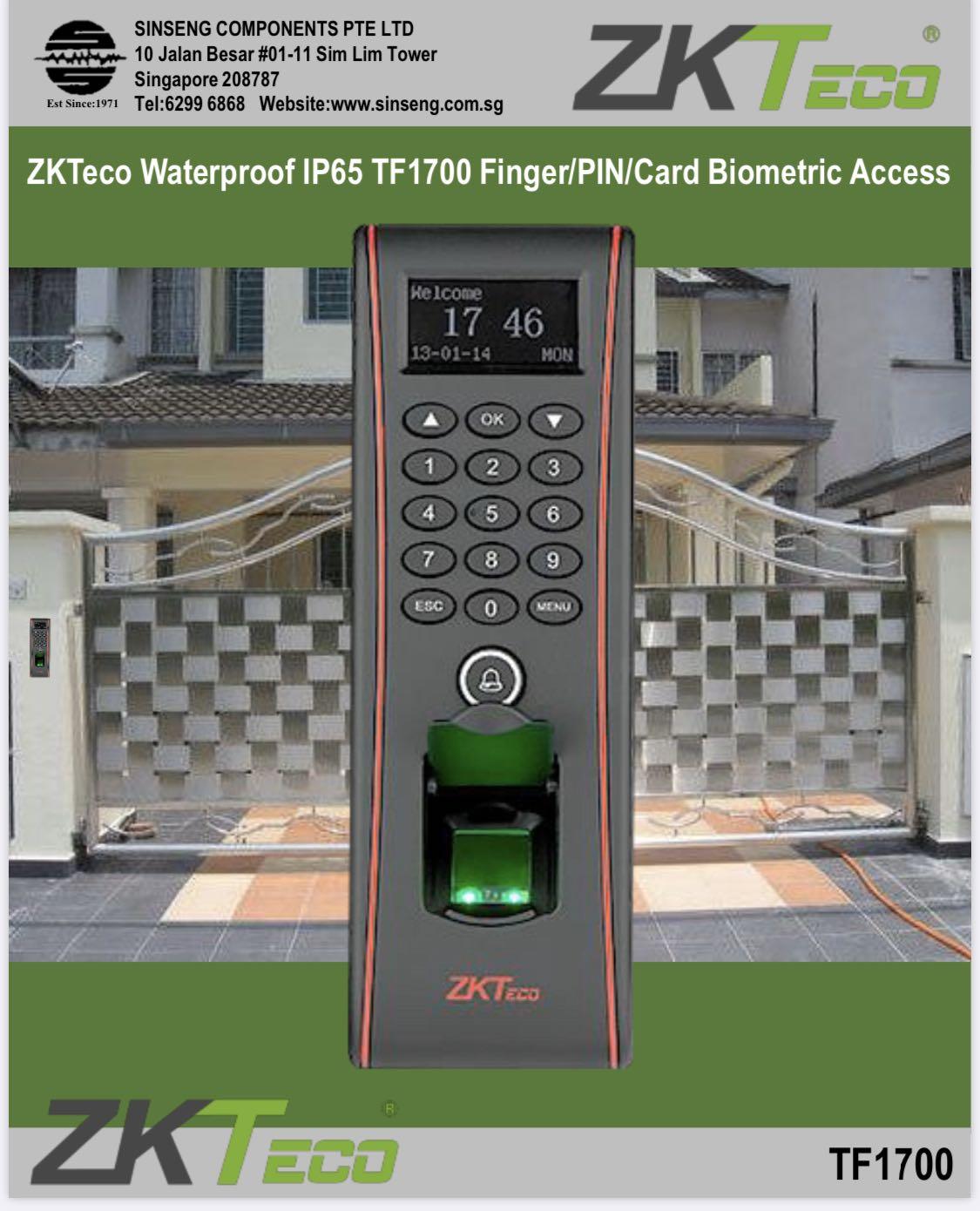 ZKTECO Door Access Series , Biometric Fingerprint Reader Lock, Card ...