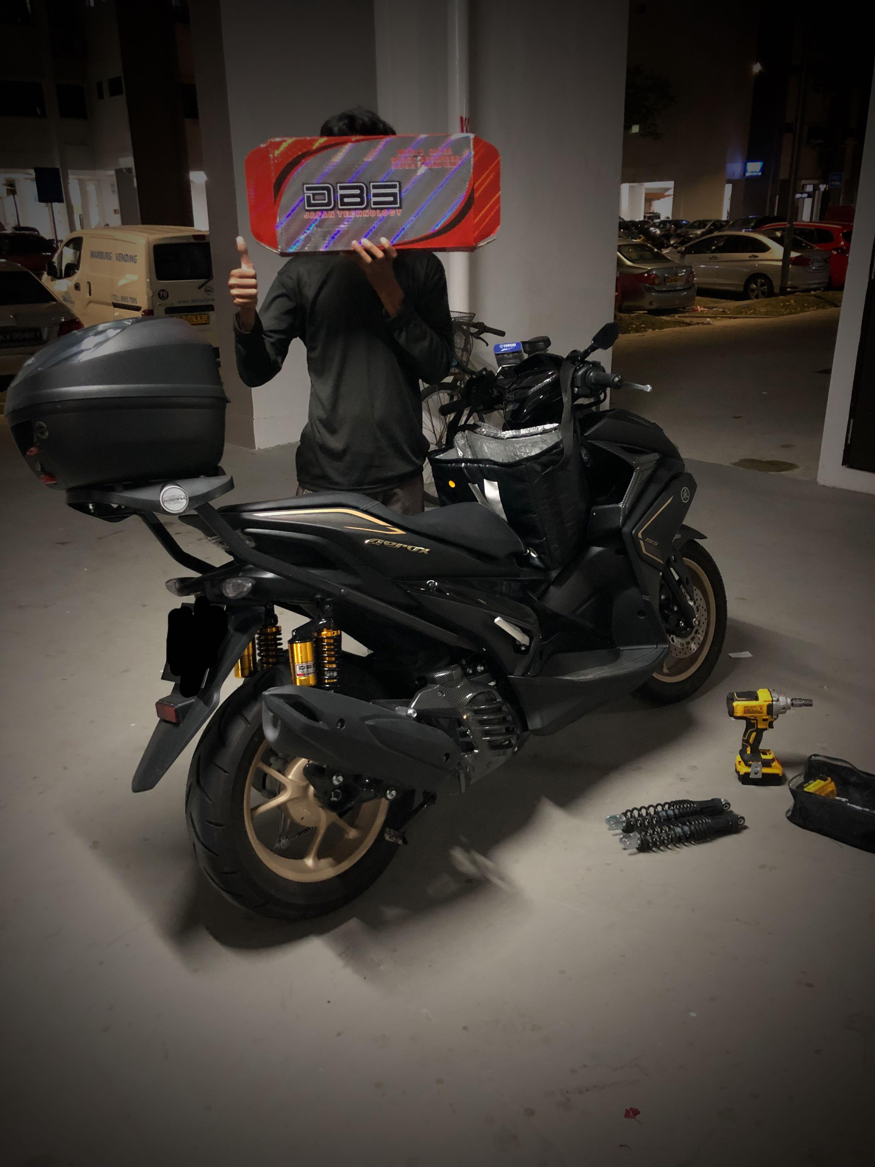 Aerox 155 rear suspension, Motorcycles, Motorcycle Accessories on Carousell