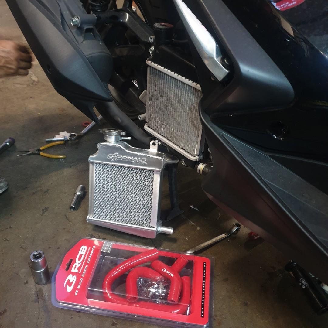 Aerox change racing radiator and rcb hose, Motorcycles, Motorcycle ...