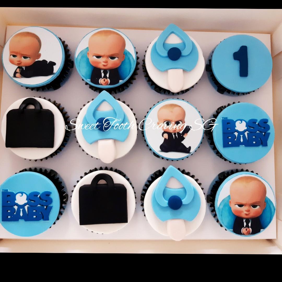 Boss Baby Cupcake, Food & Drinks, Gift Baskets & Hampers on Carousell
