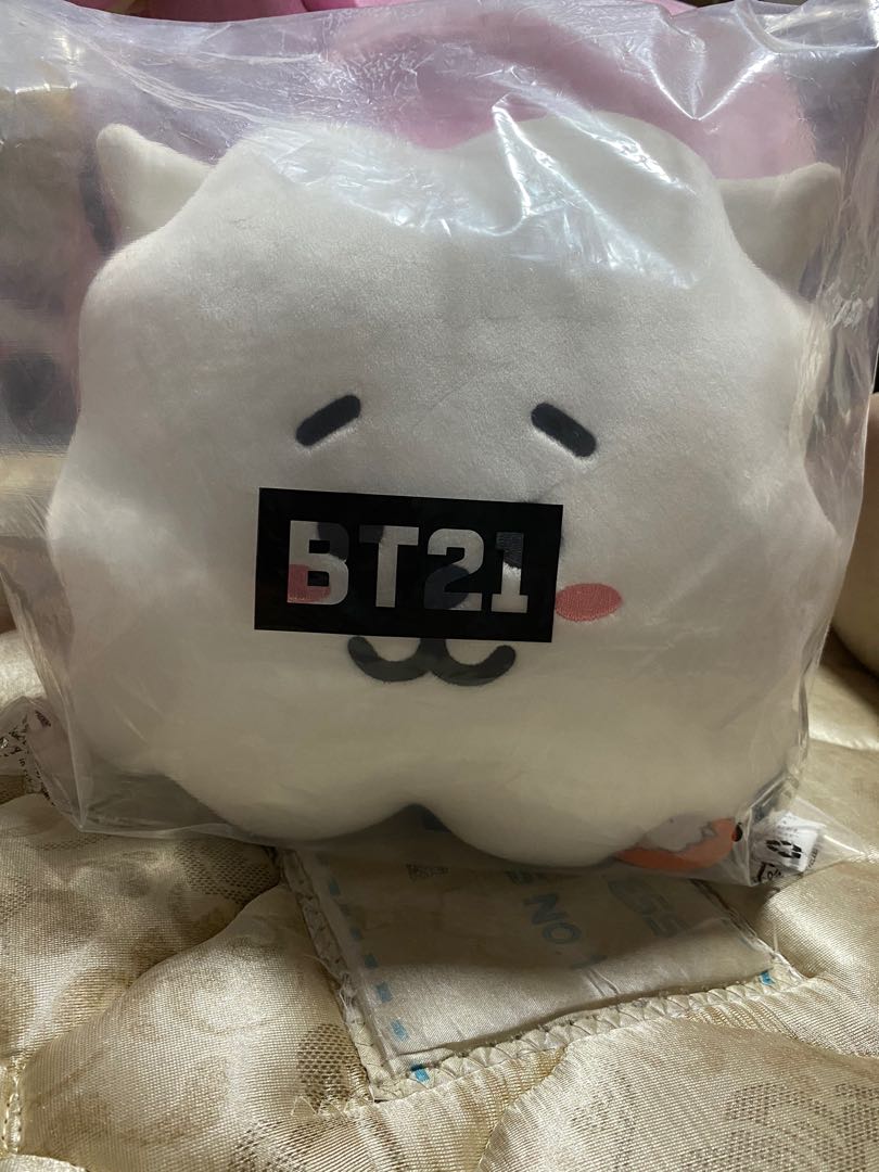 BT21 RJ Head Cushion, Hobbies & Toys, Memorabilia & Collectibles, Fan ...