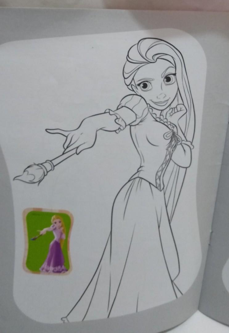 Buku Mewarnai Disney Princess + 16 Princess, Buku & Alat Tulis, Buku Anak-Anak di Carousell