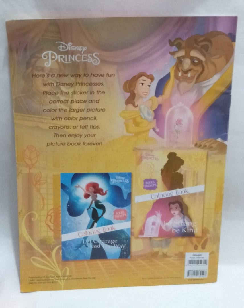 Buku Mewarnai Disney Princess + 16 Princess, Buku & Alat Tulis, Buku ...